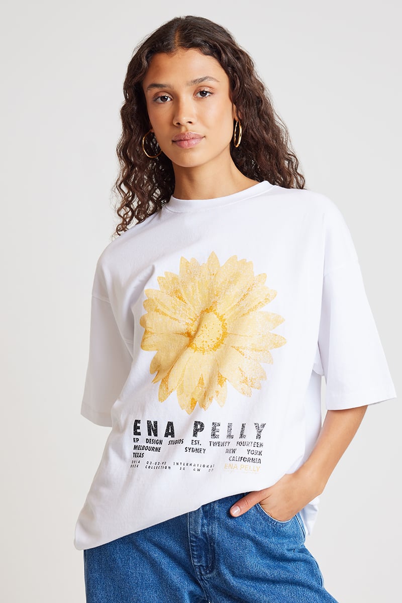 Ena Pelly Flora Tee White | Stylerunner