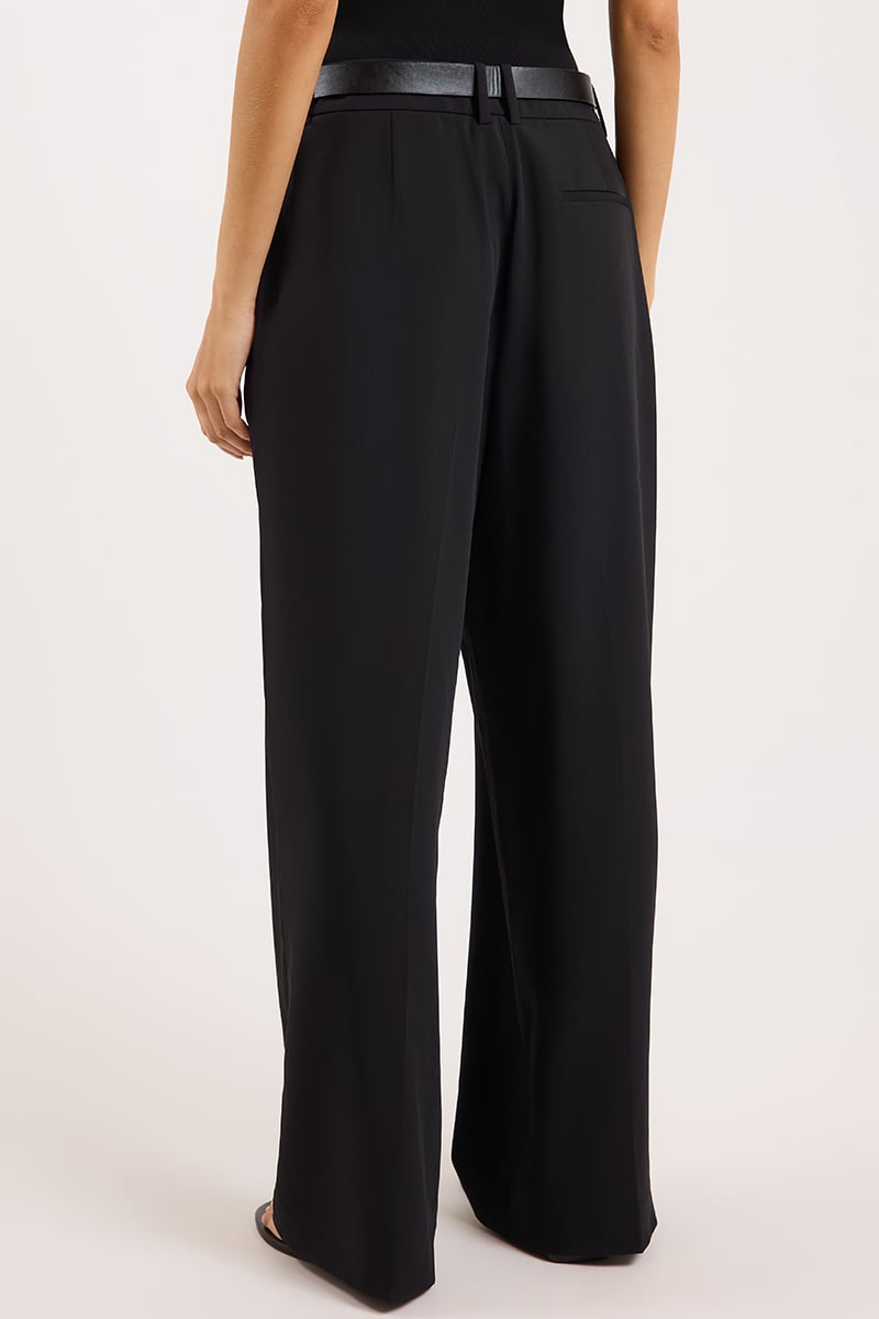 FELLE Tailored Pant With Belt Onyx | Stylerunner
