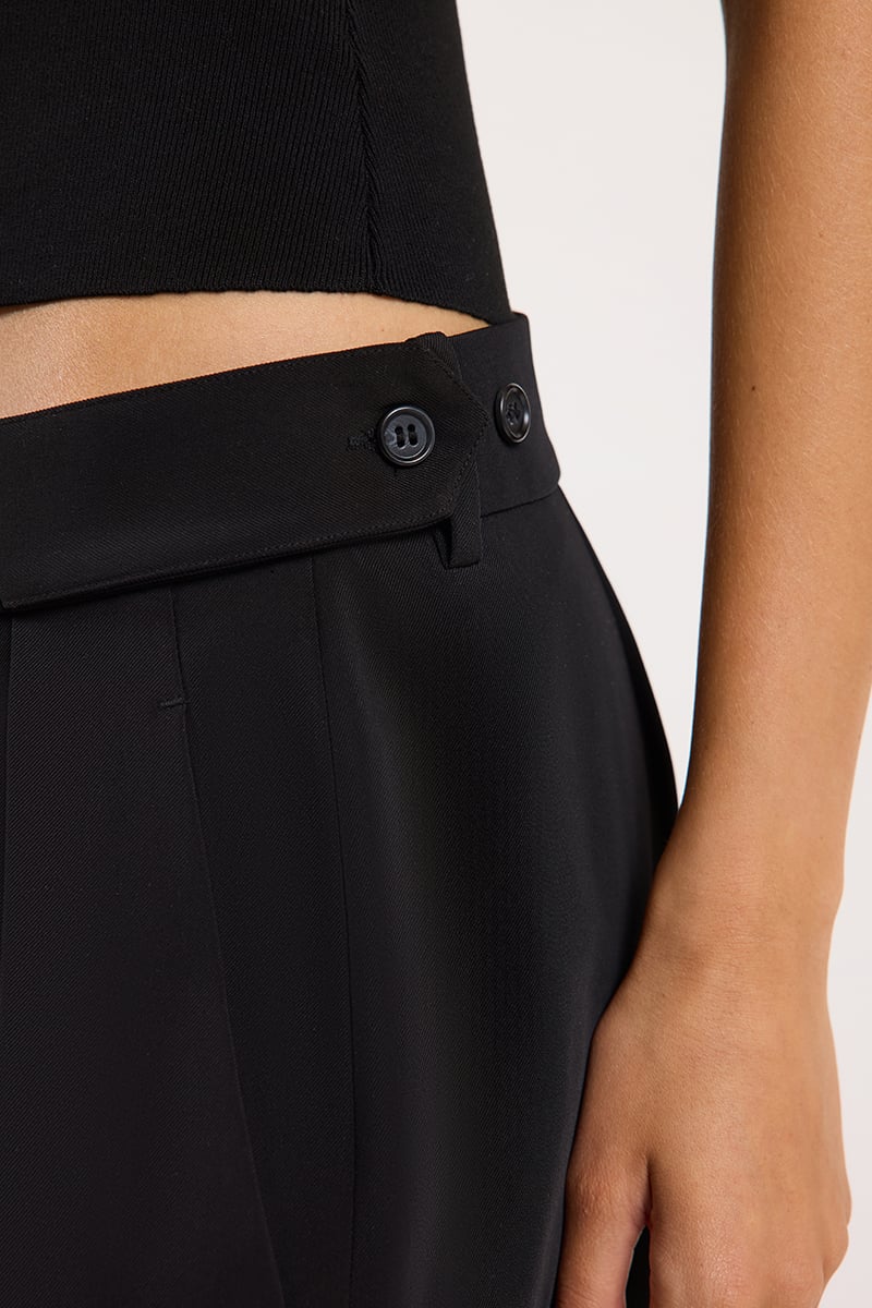 FELLE Tailored Pant With Belt Onyx | Stylerunner