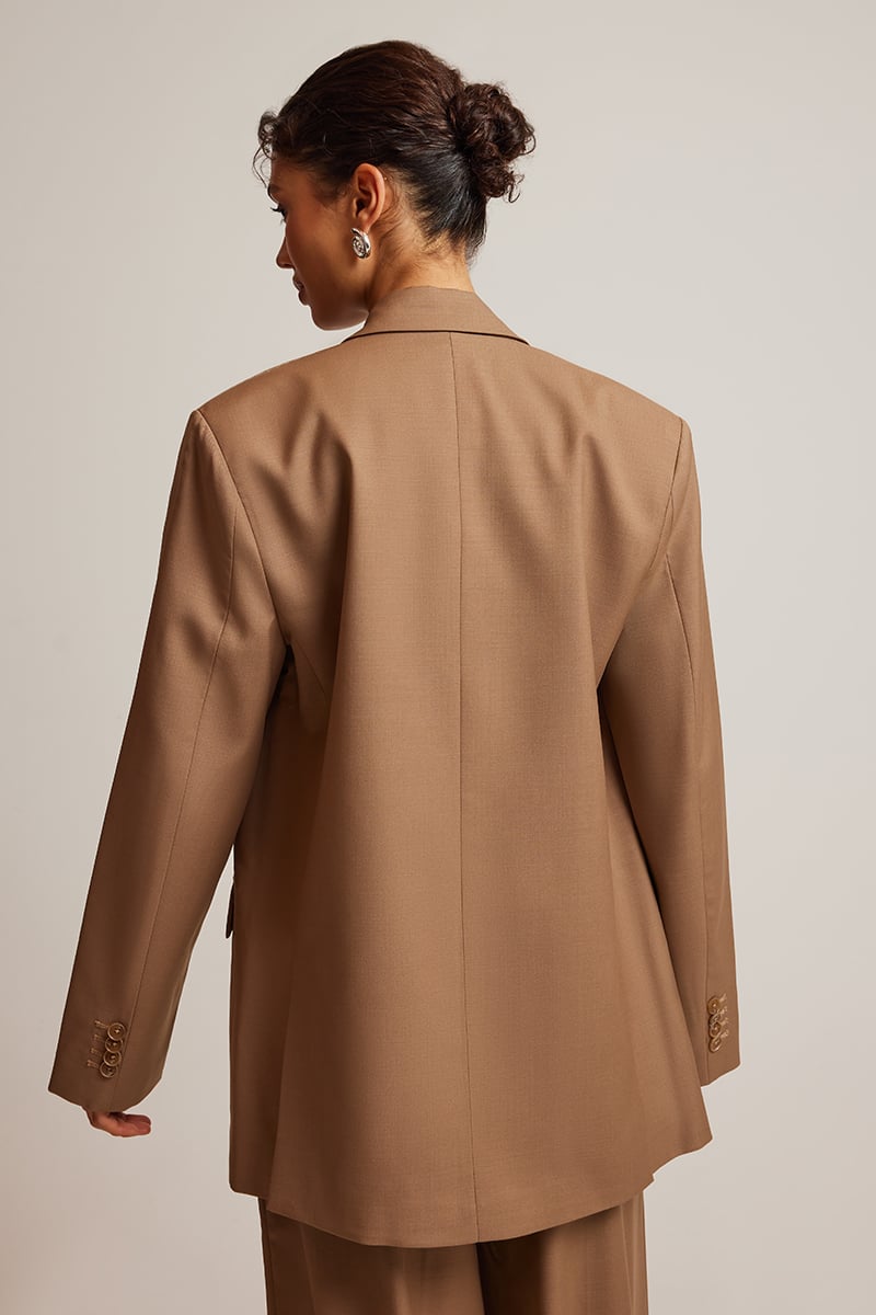 ODE Davey Structured Blazer Camel | Stylerunner
