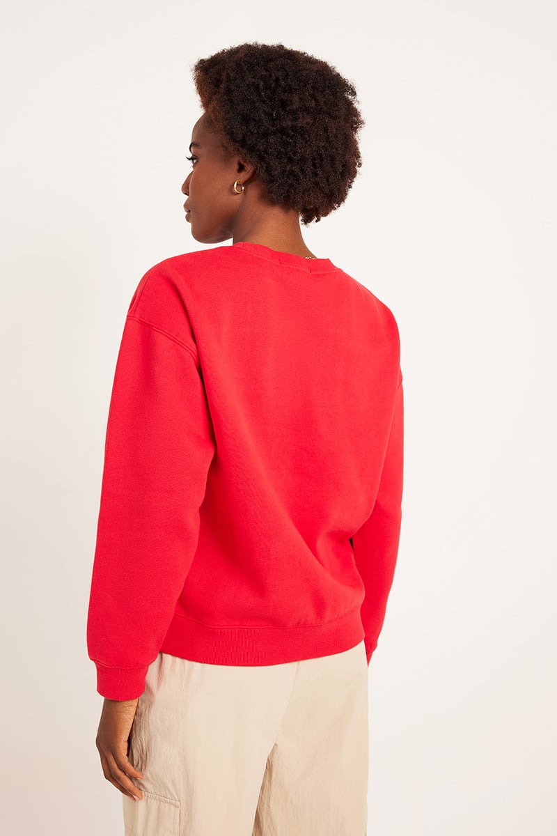 Ena Pelly EP x RE The Danielle Relaxed Sweater Cherry Red | Stylerunner