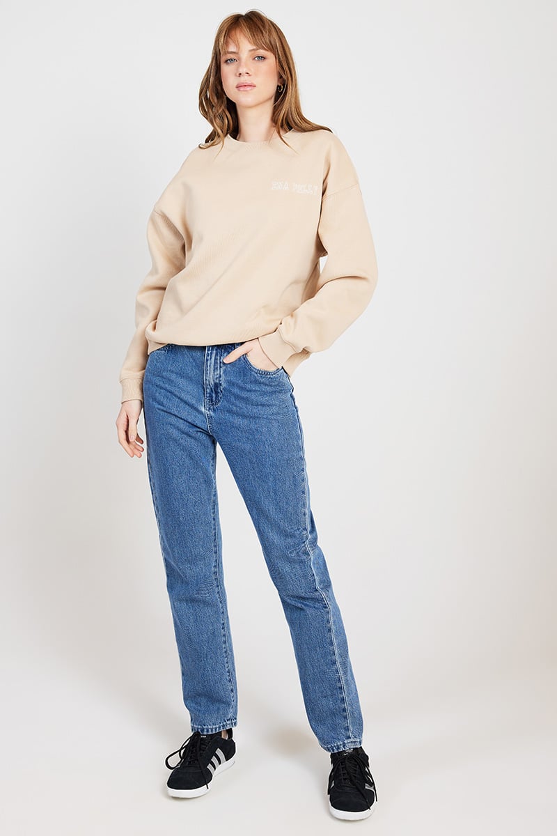 Ena Pelly Logo Relaxed Sweater Logo Relaxed Sweater Camel | Stylerunner