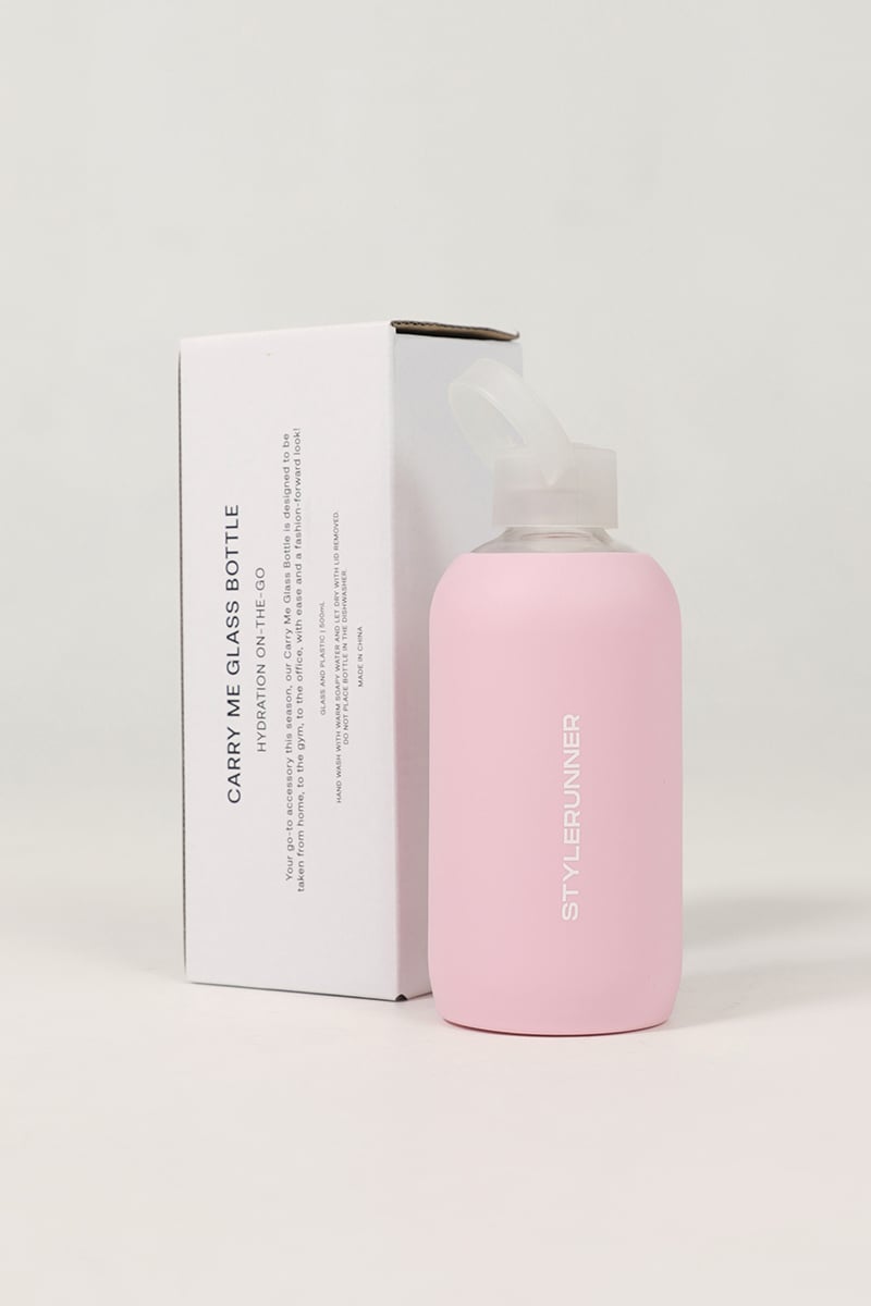 Stylerunner Carry Me Glass Bottle Stylerunner Pink | Stylerunner