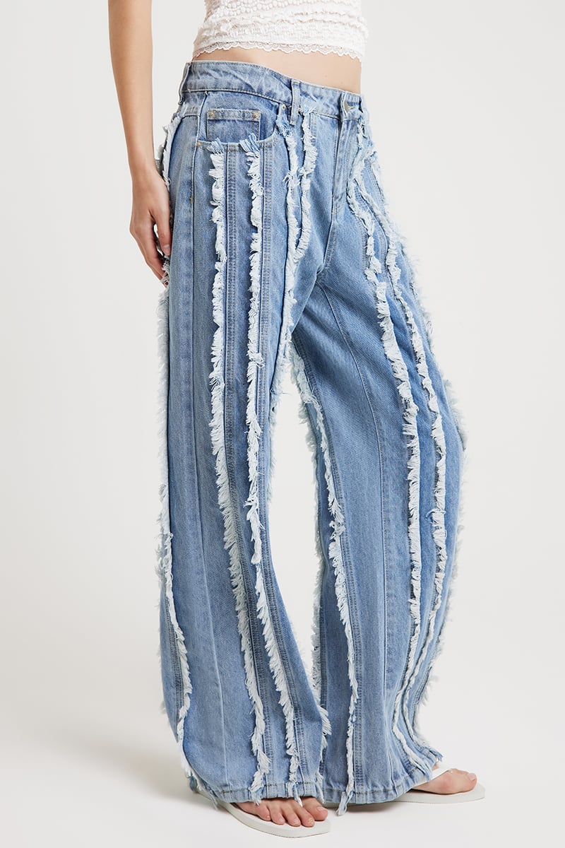 Third Form Trace Distressed Jean Fadded Blue | Stylerunner