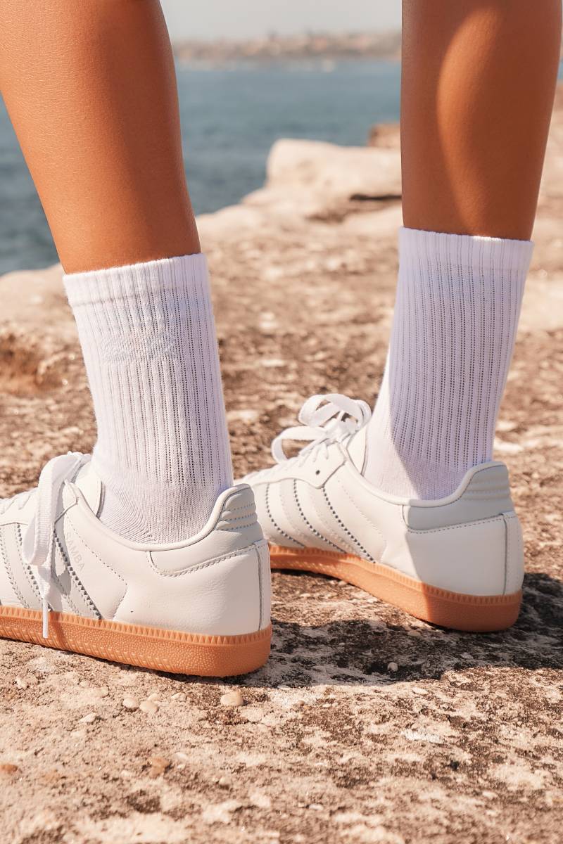 Stylerunner Stacked Half Crew Sock Ice | Stylerunner