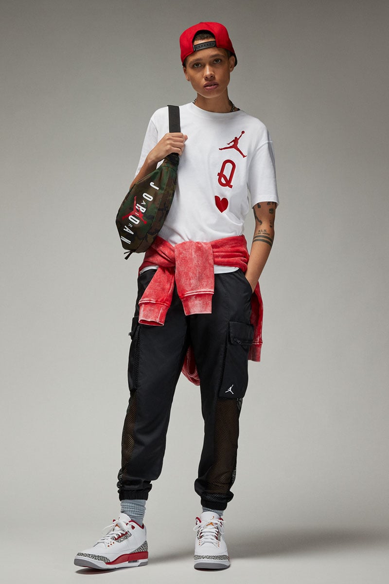 Nike Jordan Flight T-Shirt White/Gym Red | Stylerunner
