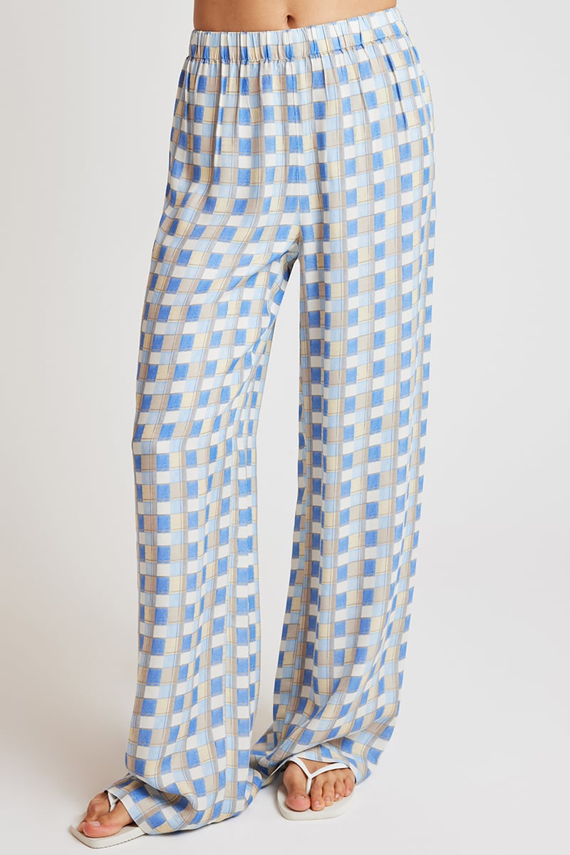 ODE Gene Wide Leg Pant Hanalei Check | Stylerunner