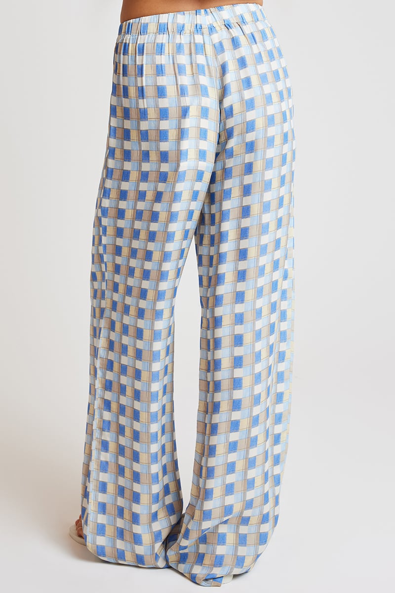 ODE Gene Wide Leg Pant Hanalei Check | Stylerunner