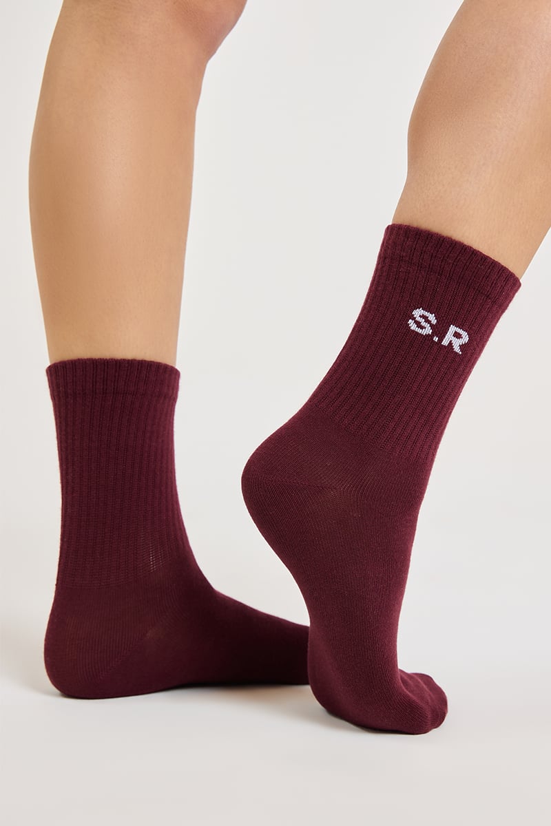 Stylerunner SR Half Crew Sock 3PK White/Bubblegum/Berry | Stylerunner