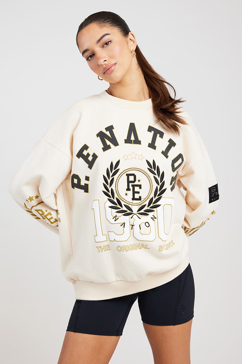 P.E Nation Baltoro Sweat Pearled Ivory | Stylerunner
