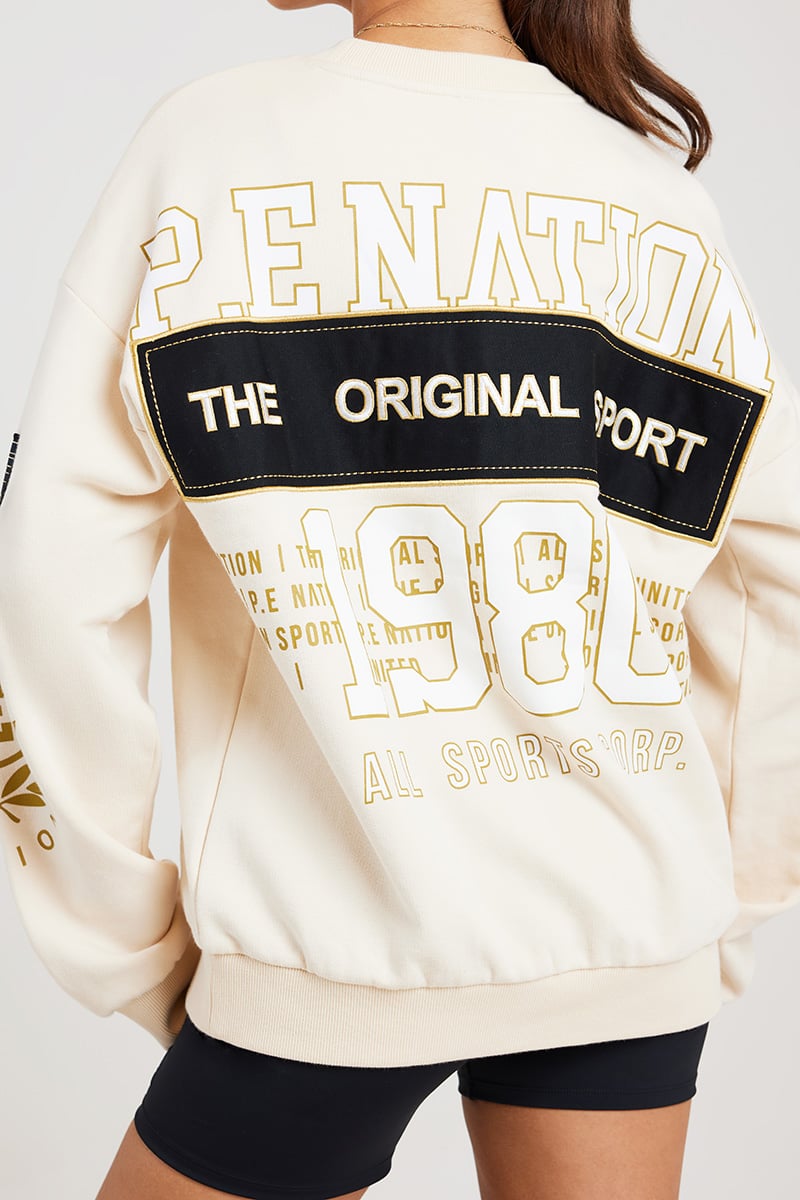 P.E Nation Baltoro Sweat Pearled Ivory | Stylerunner