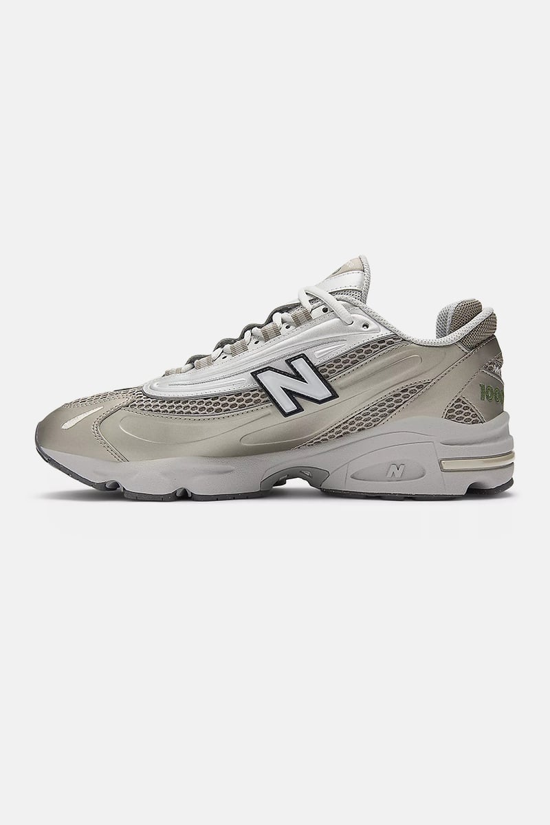 New Balance 1000 Arid Stone/Light Silver Metallic/Dark Alpine Green ...