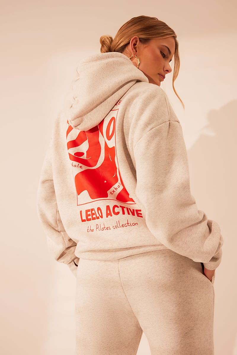 Leelo Active The Pilates Collection Hoodie Oatmeal | Stylerunner
