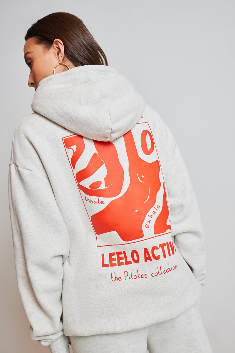 Leelo Active The Pilates Collection Hoodie Oatmeal | Stylerunner