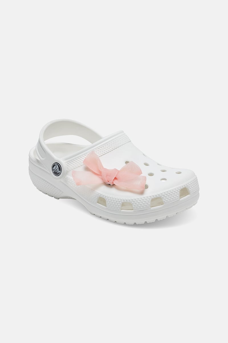 Crocs Acc Pink Sheer Bow Jibbitz Pink Sheer Bow | Stylerunner
