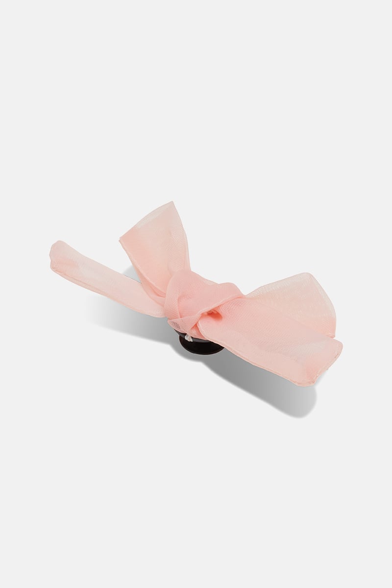 Crocs Acc Pink Sheer Bow Jibbitz Pink Sheer Bow | Stylerunner