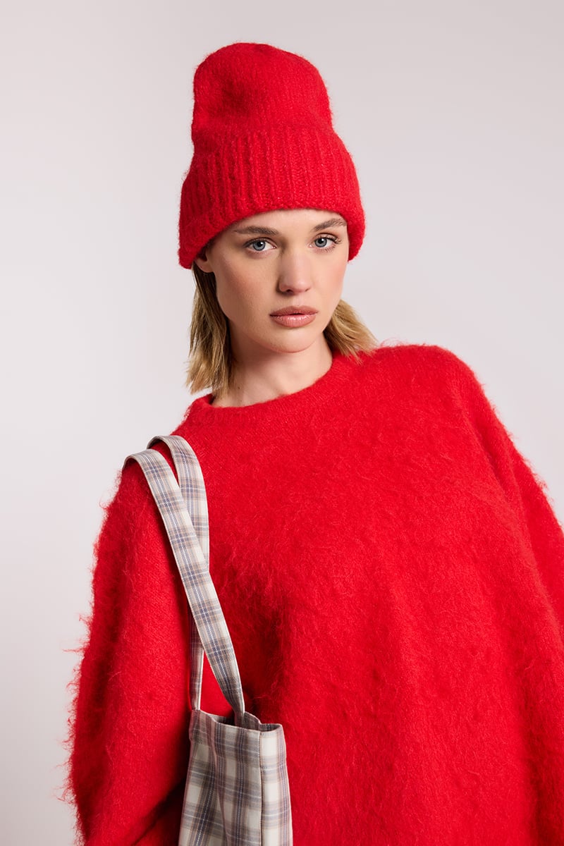 Stylerunner MK x SR Henley Beanie Scarlet | Stylerunner