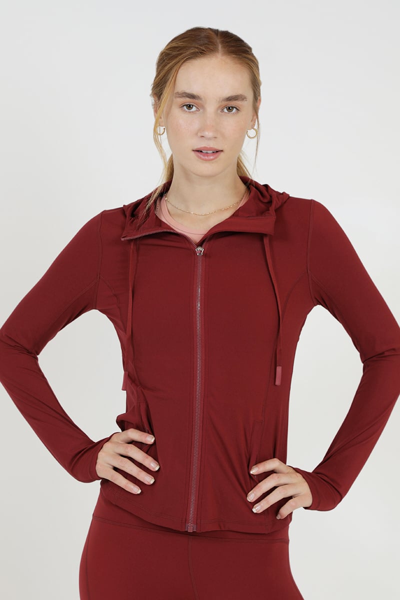 Stylerunner Element Hooded Zip Jacket Merlot | Stylerunner
