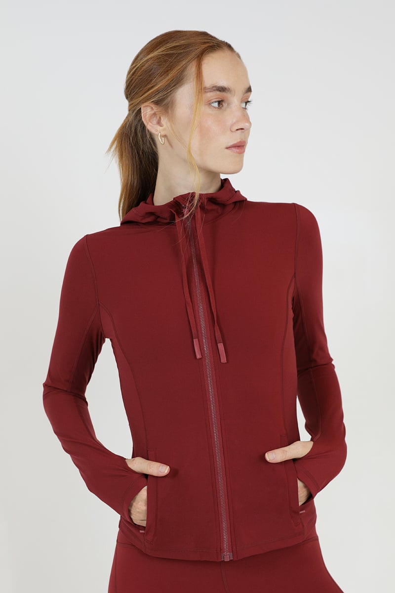 Stylerunner Element Hooded Zip Jacket Merlot | Stylerunner