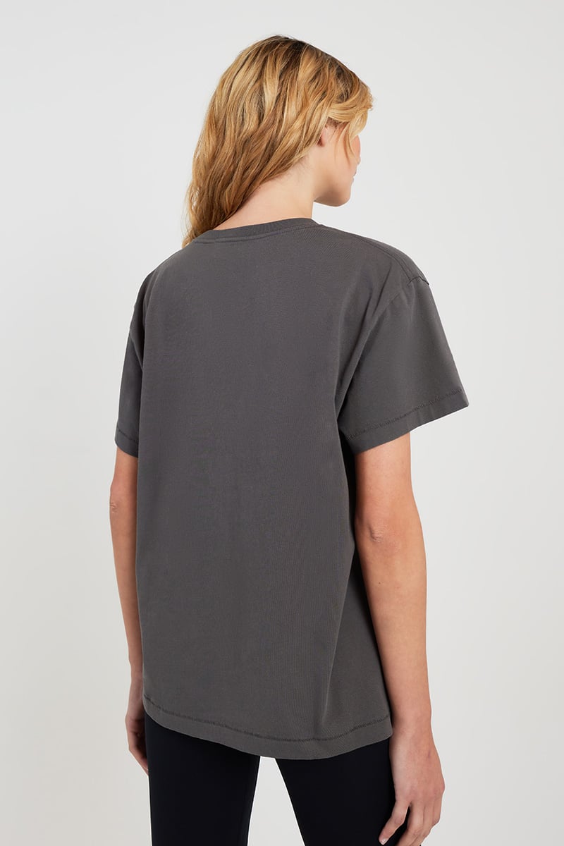 Ena Pelly Flocked Python Relaxed Tee Charcoal | Stylerunner