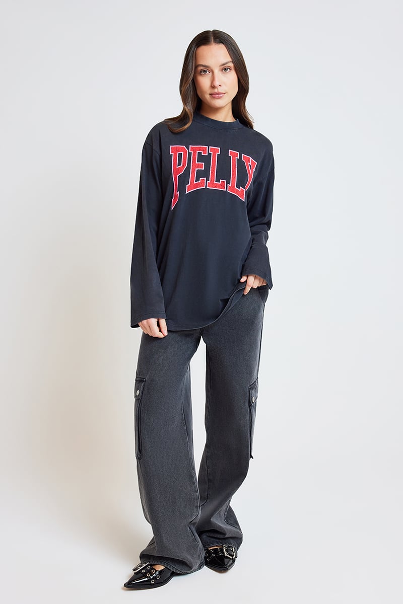 Ena Pelly Kara Long Sleeve Tee Vintage Black | Stylerunner