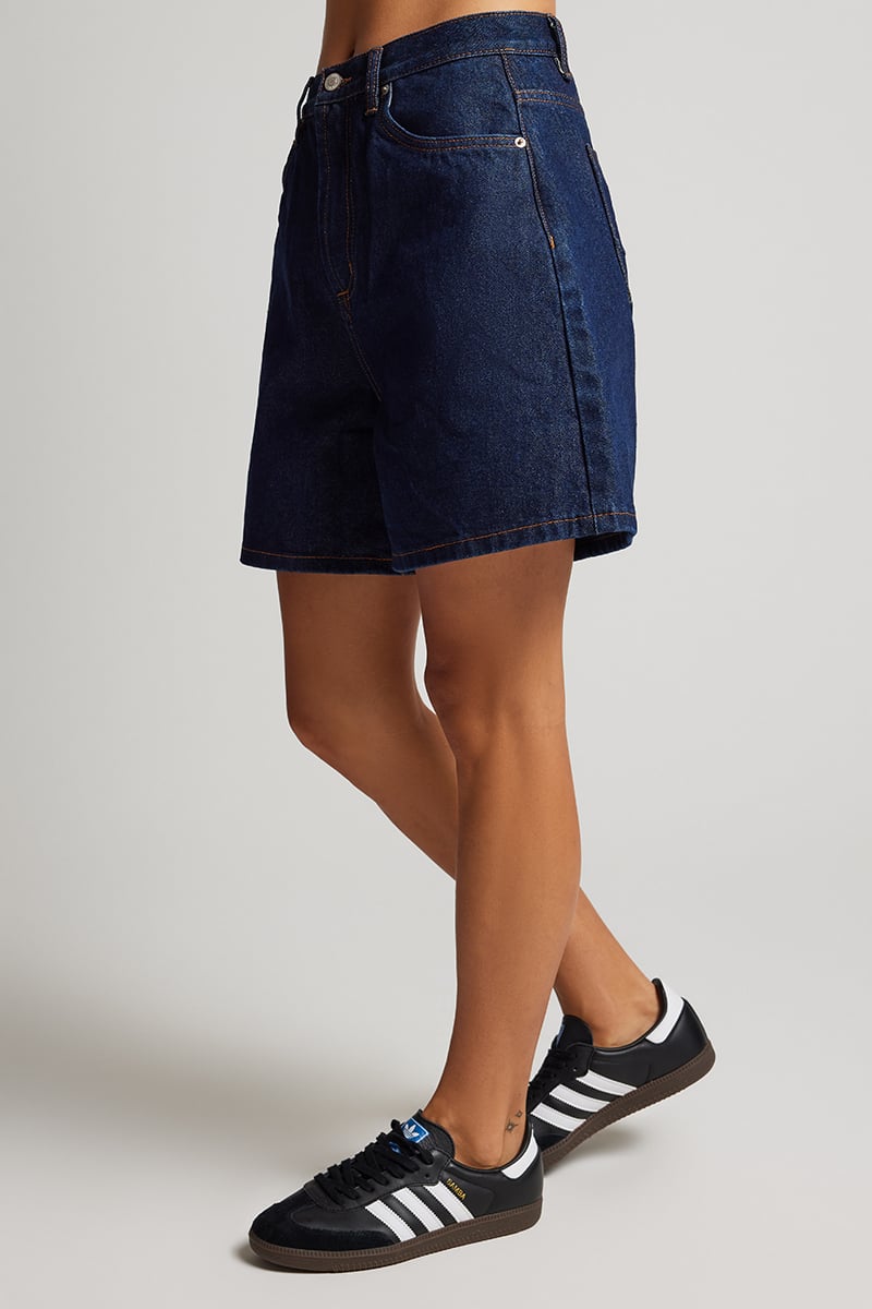 bayse Saratoga Denim Short Dress Blue | Stylerunner