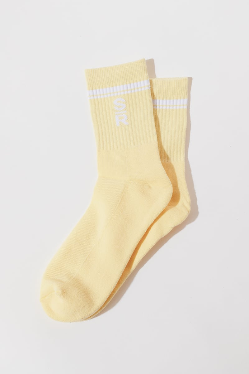Stylerunner Stacked Half Crew Sock Citron | Stylerunner