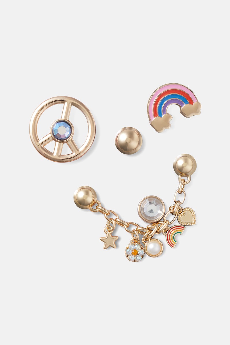 Crocs Elevated Gold Jibbitz 5pk Gold | Stylerunner