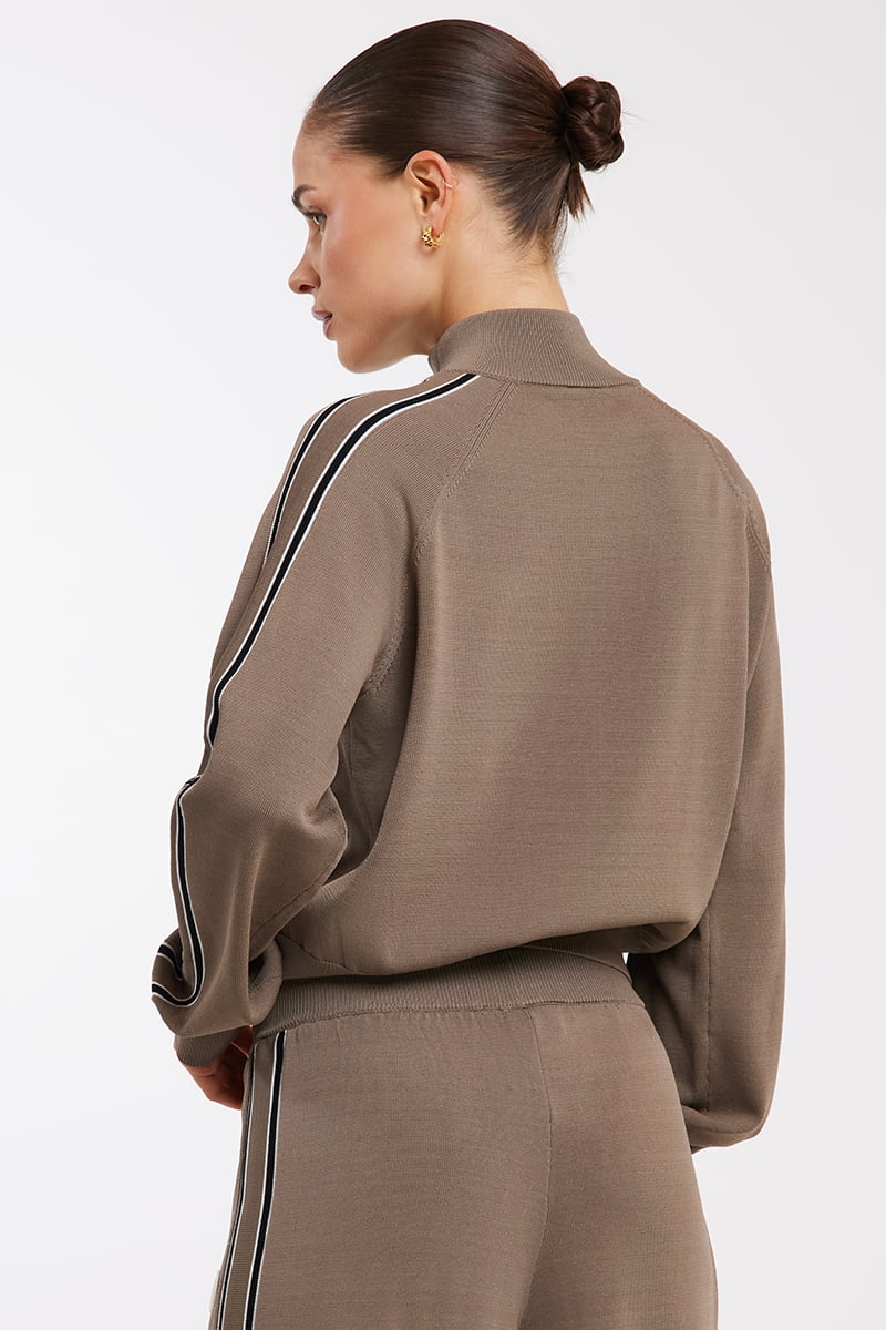 P.E Nation Retreat Knit Jacket Burnt Biscuit | Stylerunner