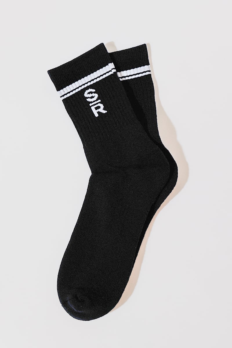 Stylerunner Socks Stacked Half Crew Sock Navy | Stylerunner