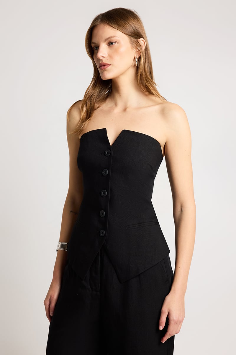 ODE Avi Tailored Bustier Onyx | Stylerunner