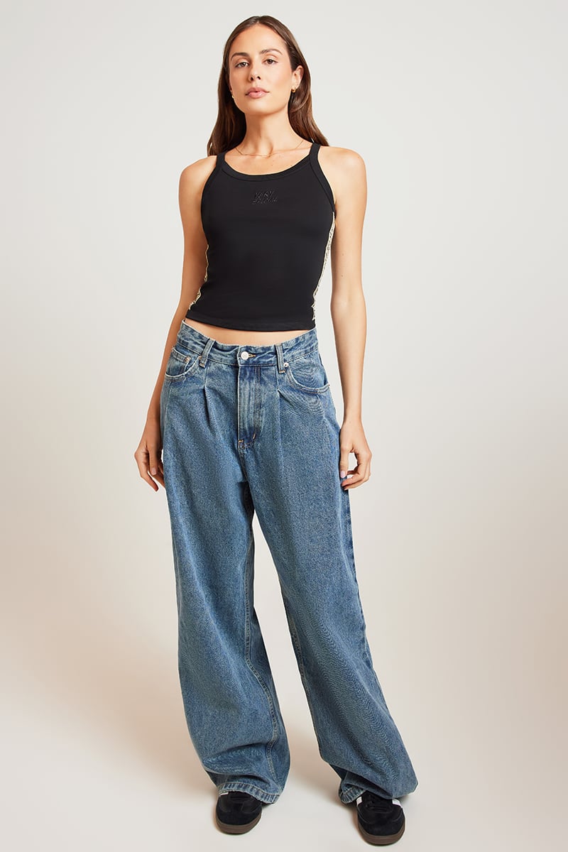 SOMETHING VERY SPECIAL Geo Regular Tank Black | Stylerunner