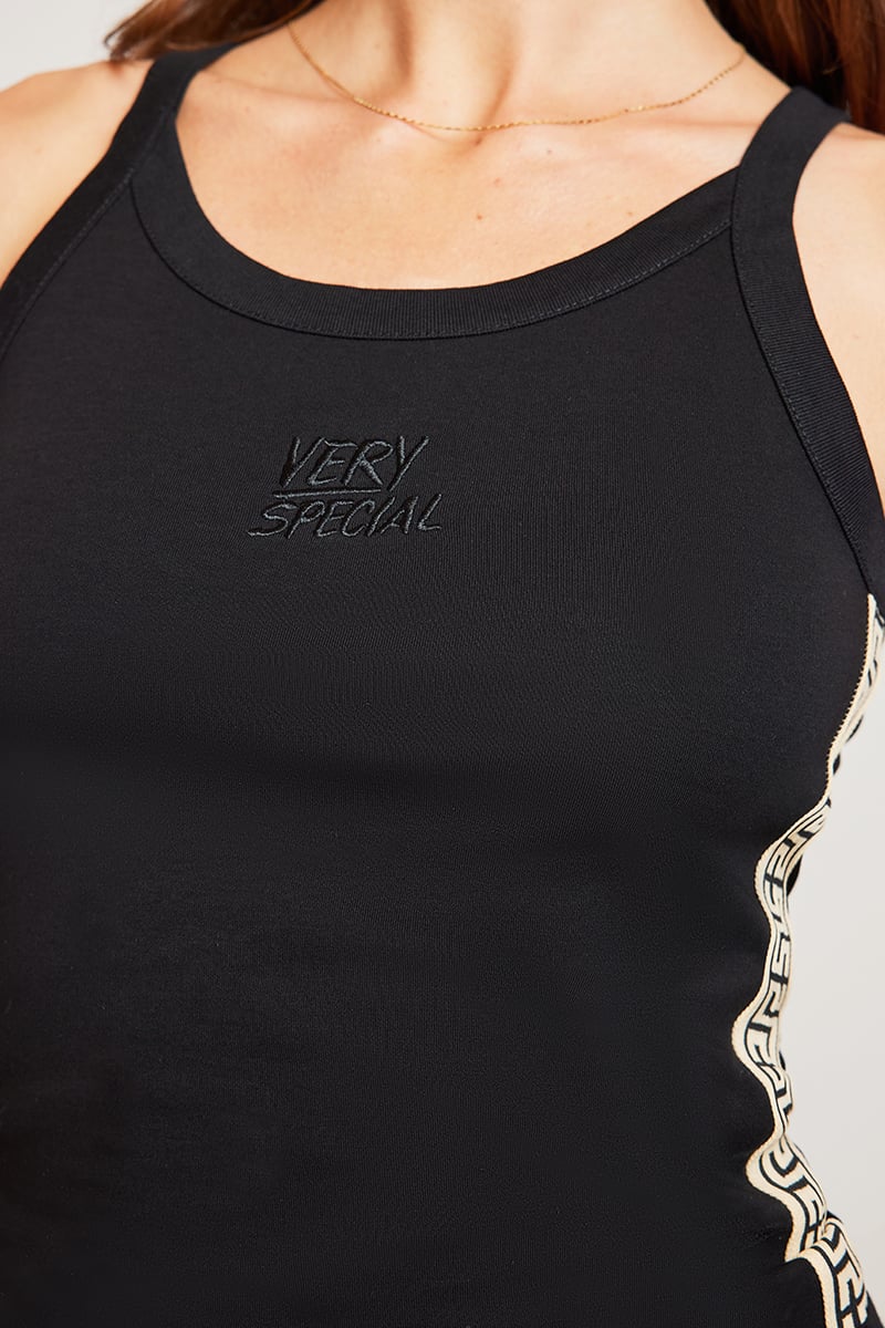 SOMETHING VERY SPECIAL Geo Regular Tank Black | Stylerunner