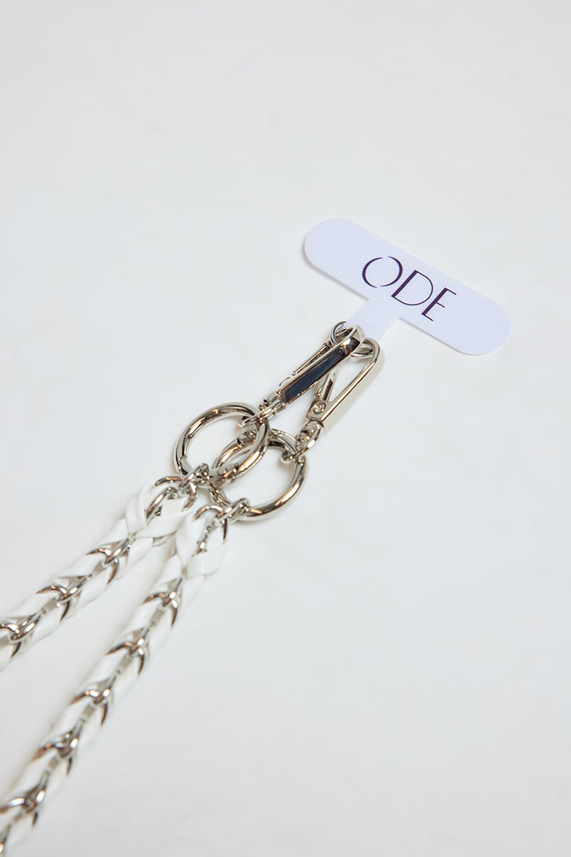 ODE White and Silver Phone Wrist Strap White And Silver | Stylerunner