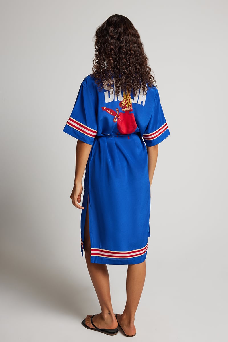 SOMETHING VERY SPECIAL Silk Sicilia Kimono Royal Blue | Stylerunner