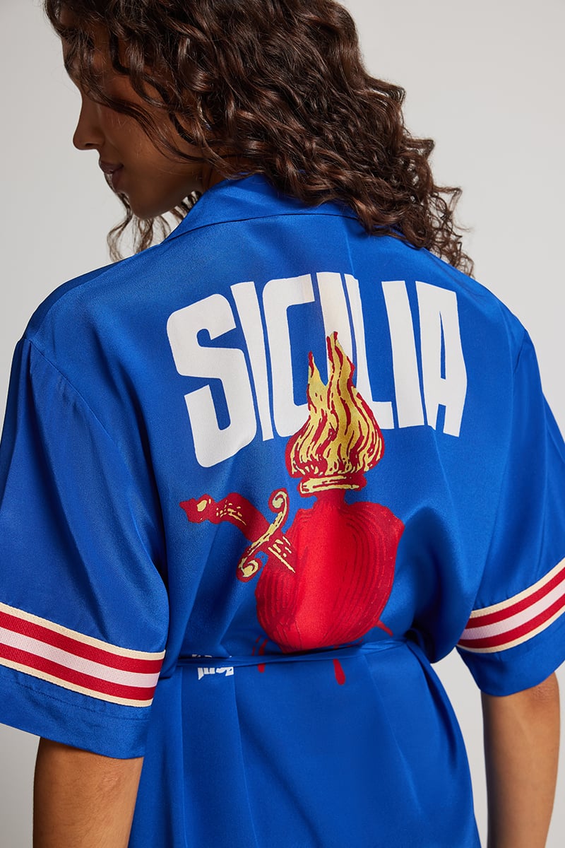 SOMETHING VERY SPECIAL Silk Sicilia Kimono Royal Blue | Stylerunner