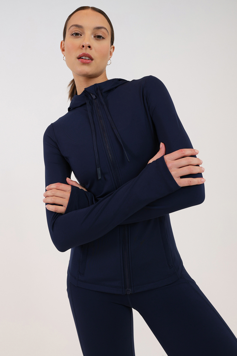 Stylerunner Element Hooded Zip Jacket Navy | Stylerunner