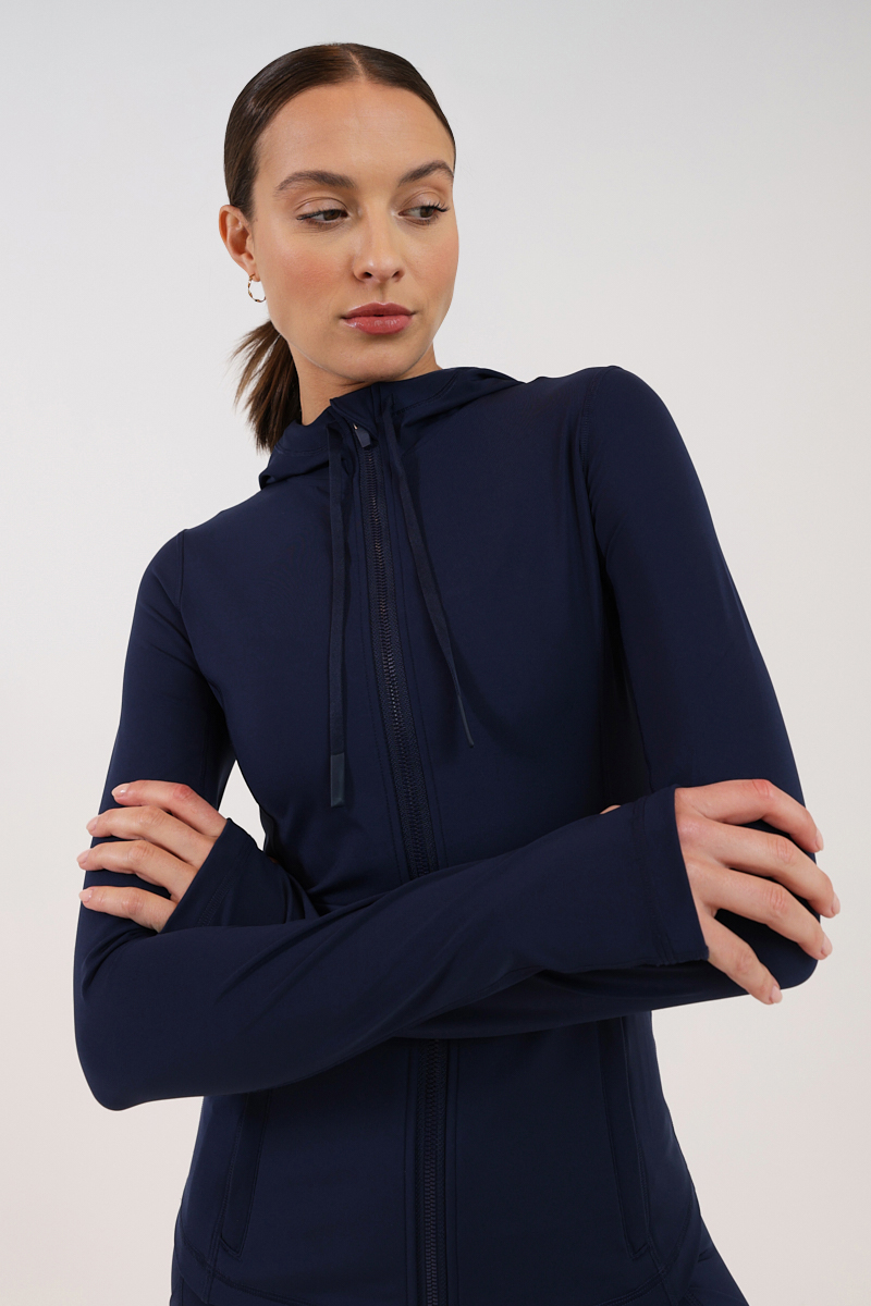 Stylerunner Element Hooded Zip Jacket Navy | Stylerunner