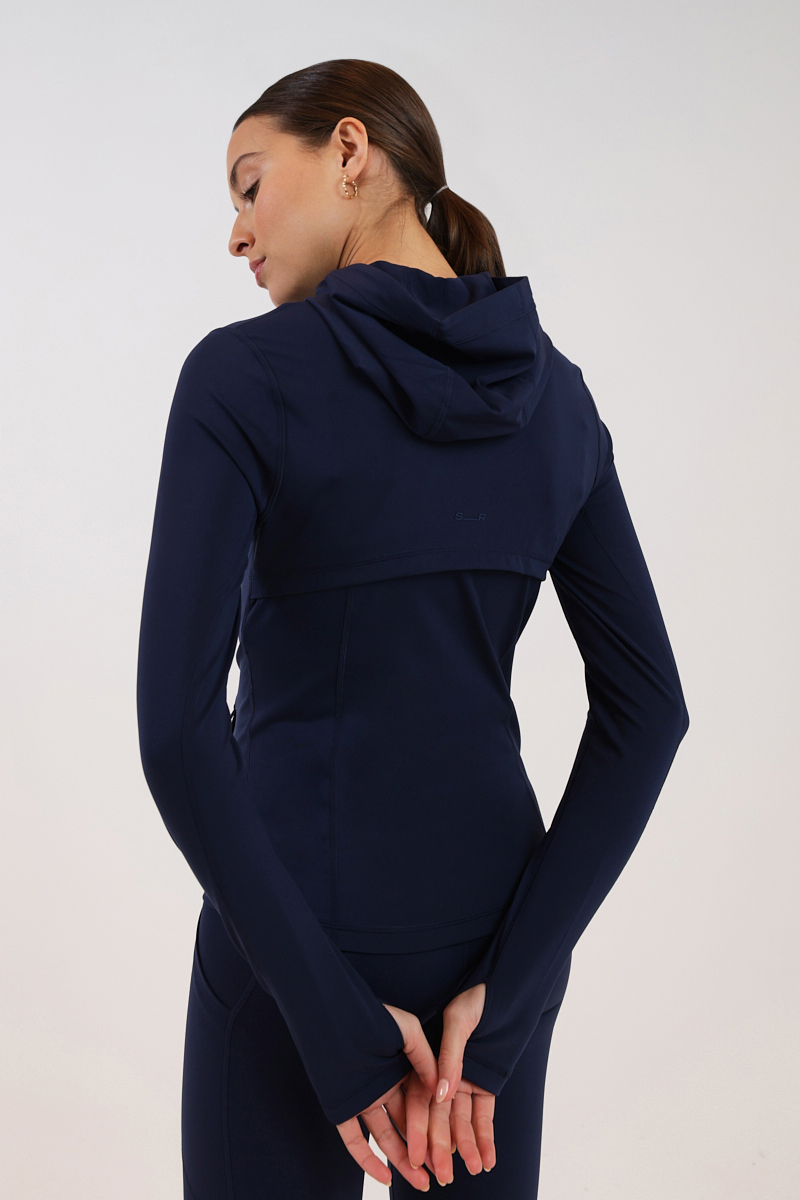 Stylerunner Element Hooded Zip Jacket Navy | Stylerunner