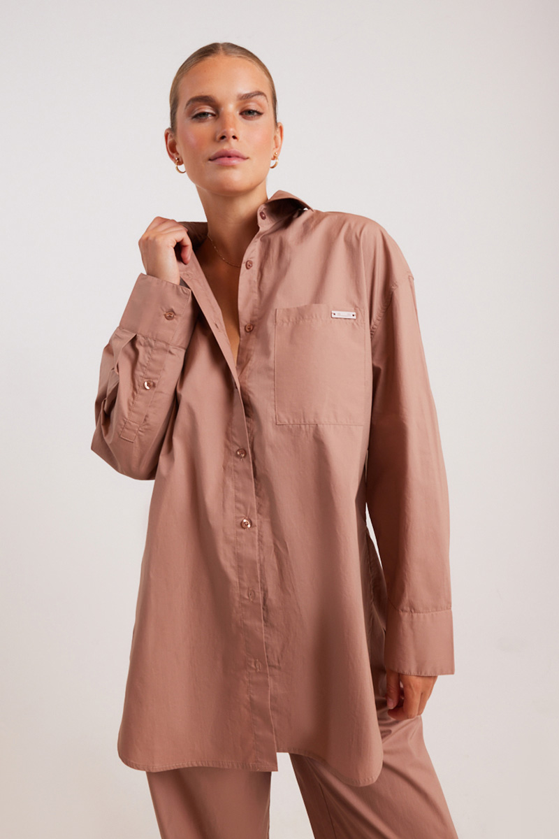 Stylerunner Savannah Resort Shirt Mushroom | Stylerunner