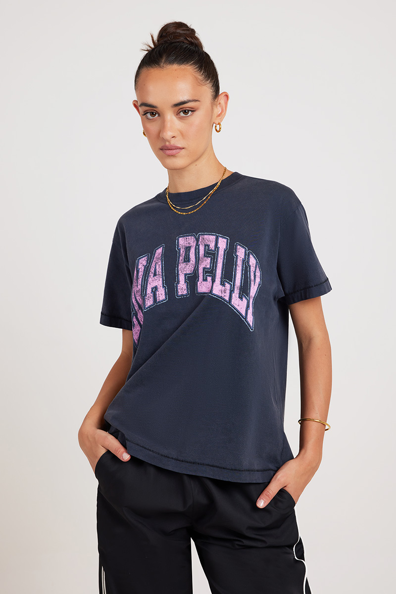 Ena Pelly EP x SR Collegiate Relaxed Tee Vintage Black | Stylerunner