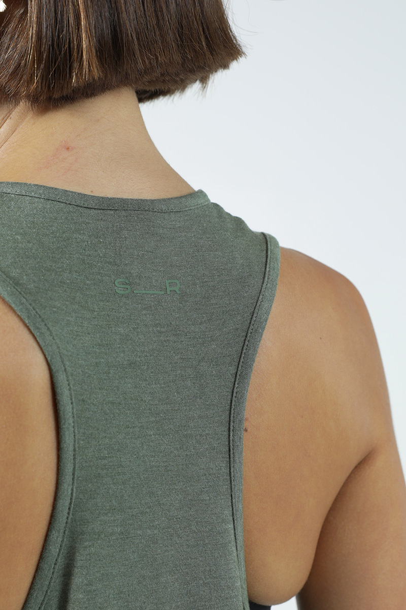 Stylerunner Stella Racer Back Gym Tank Fern | Stylerunner