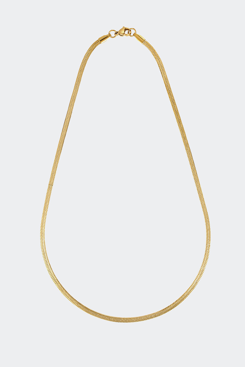 Porter Hailey Snake Necklace 3mm Gold | Stylerunner