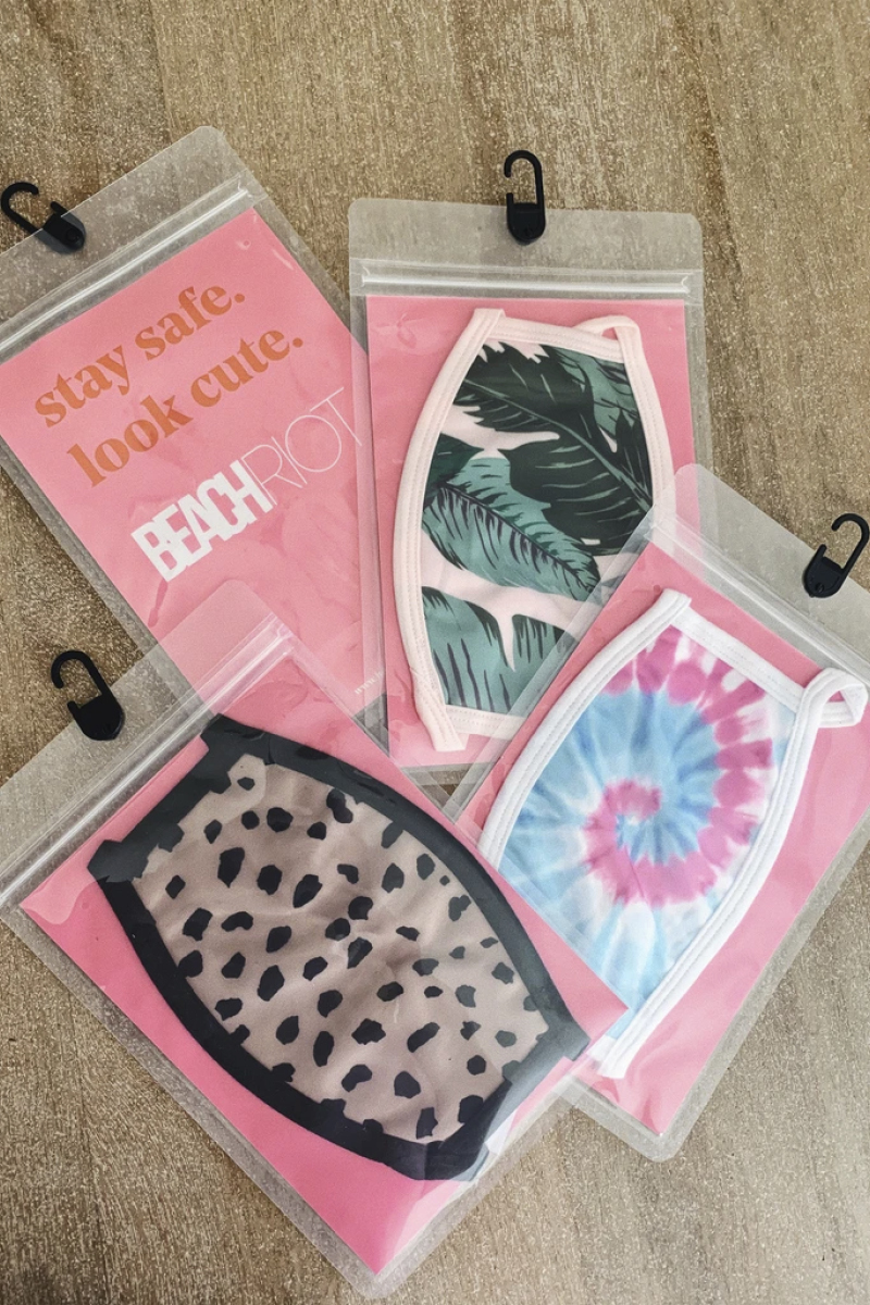 Beach Riot Riot Face Mask Pink Tie Dye | Stylerunner