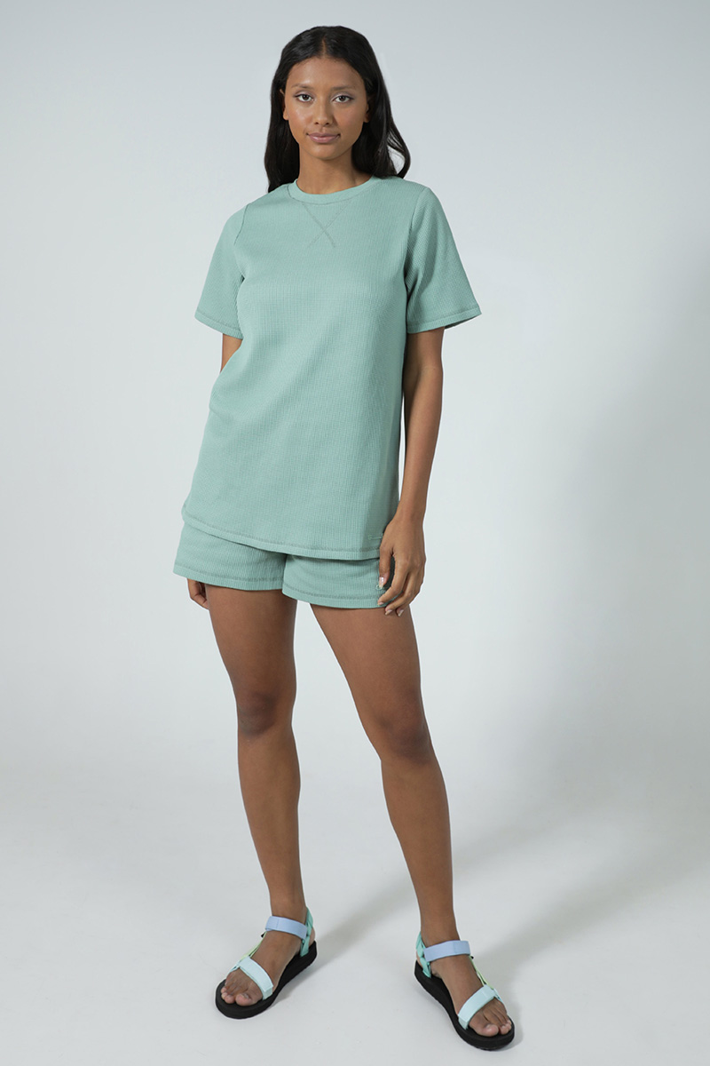 Stylerunner Waffle Tee Sage | Stylerunner