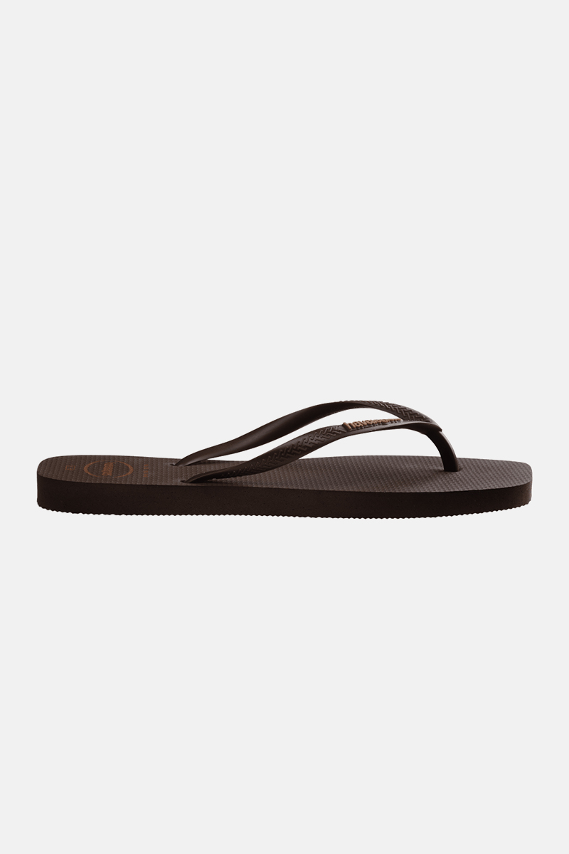 Havaianas Slim Square Toe Thong Dark Brown | Stylerunner