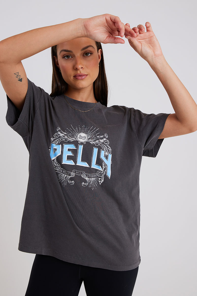 Ena Pelly Python Crest Tee Charcoal | Stylerunner