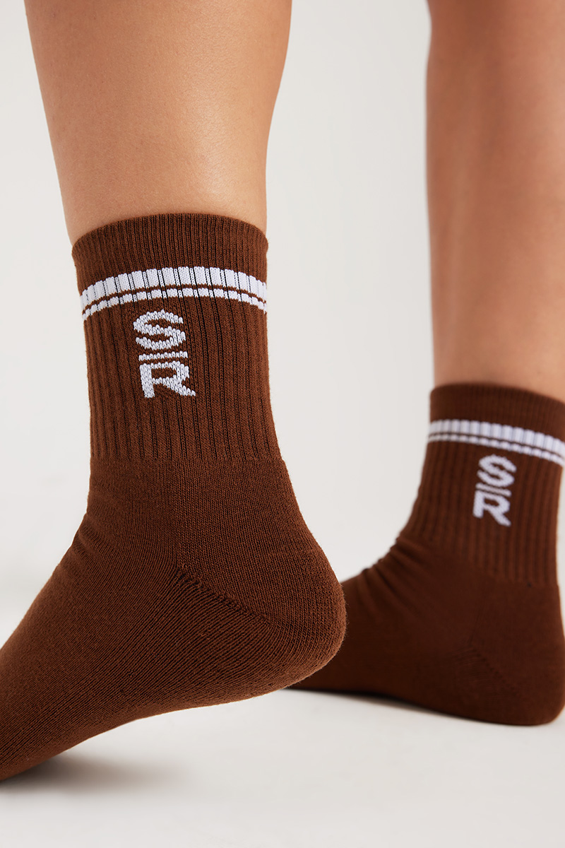 Stylerunner Stacked Half Crew Sock Chocolate Martini | Stylerunner