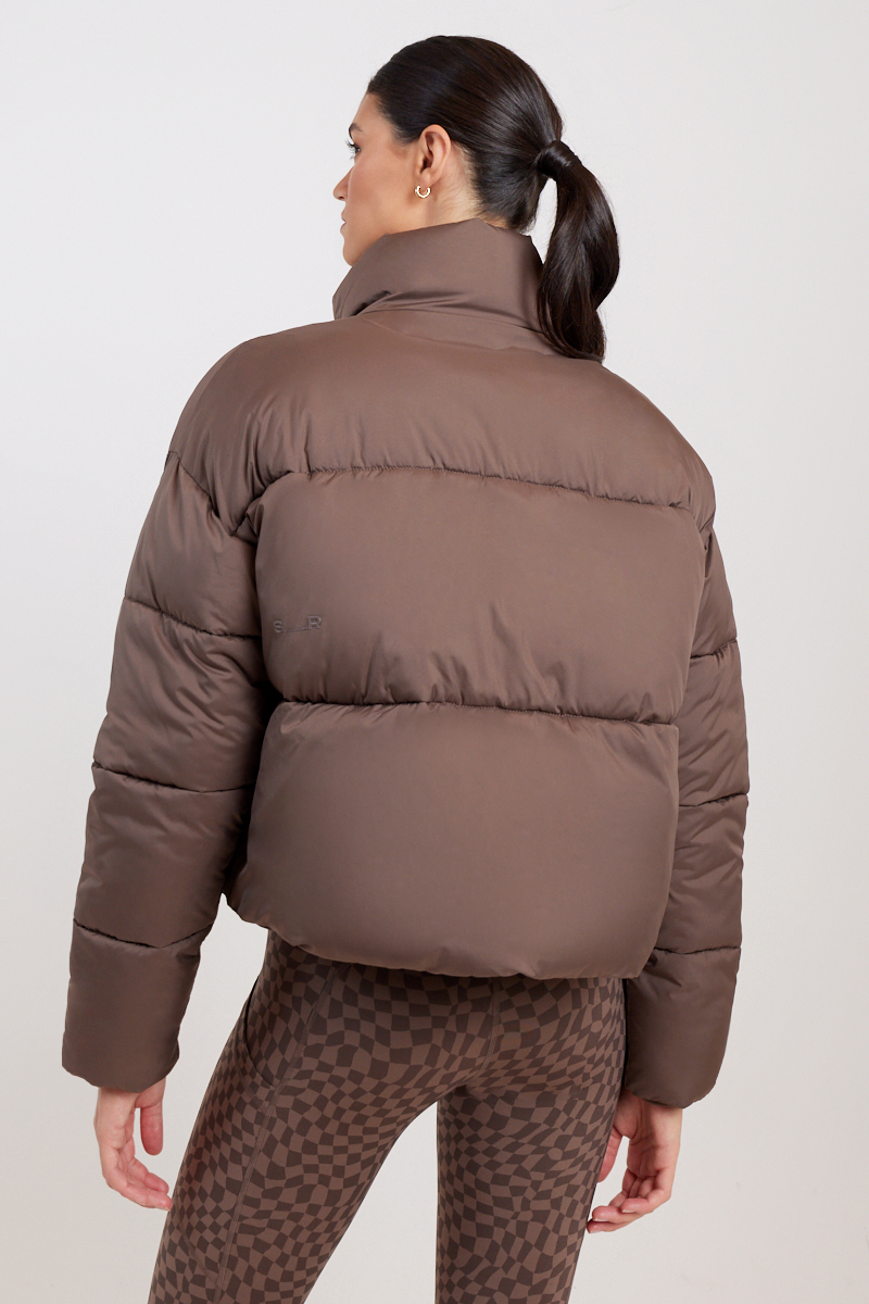 Stylerunner Featherless Crop Puffer Cocoa | Stylerunner