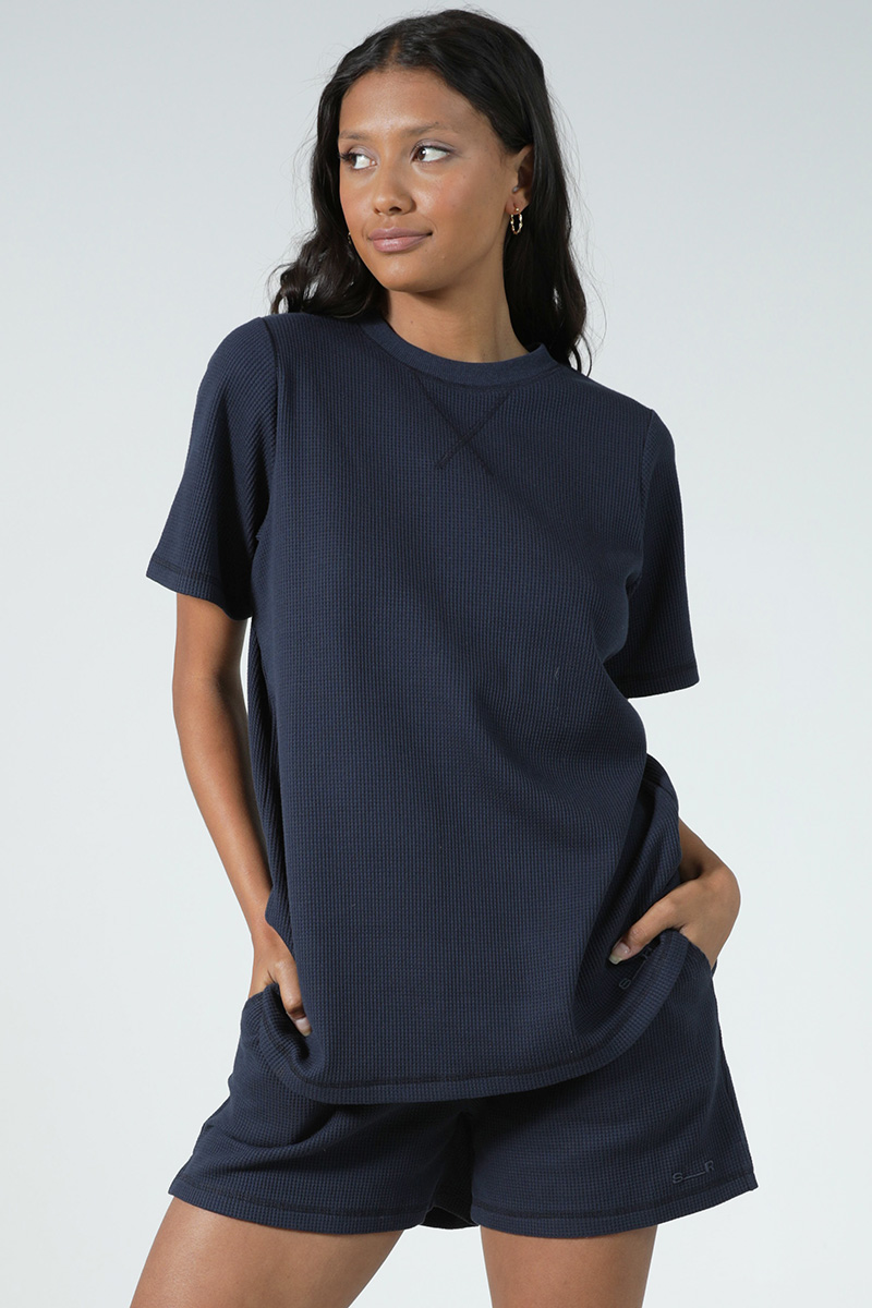 Stylerunner Waffle Tee Midnight | Stylerunner